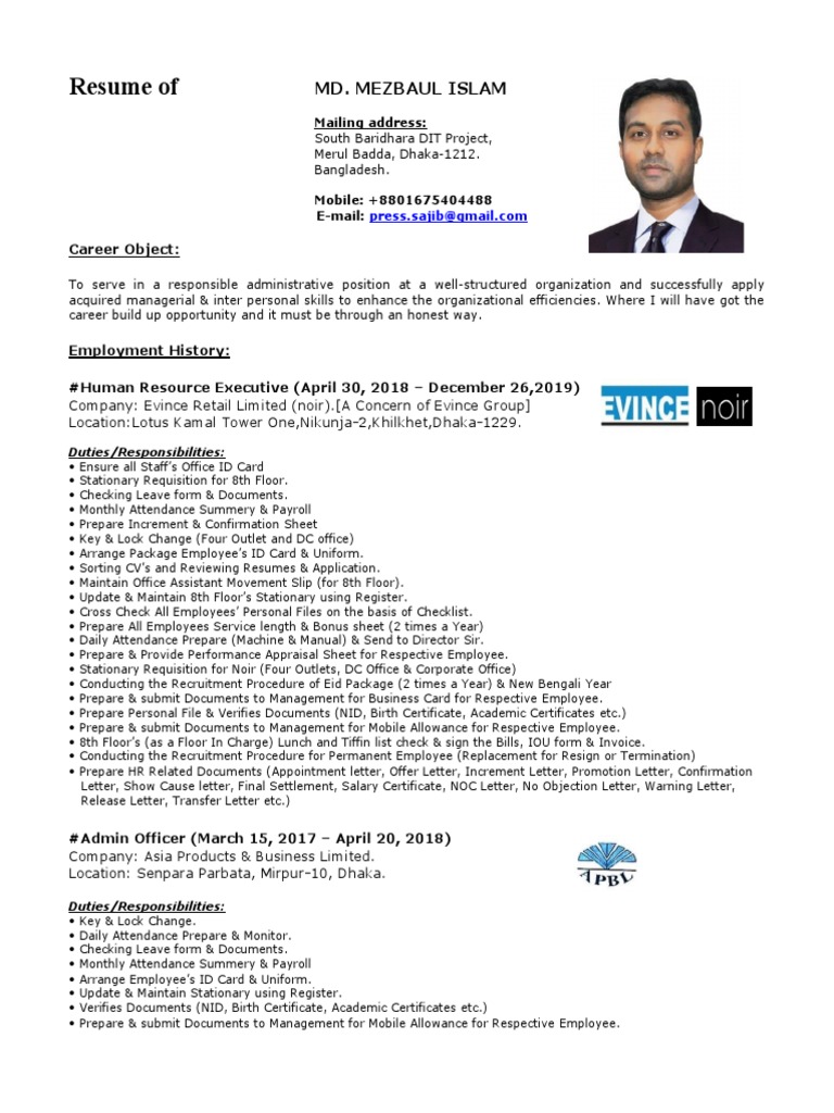Resume of Mezba.20 | PDF | Bangladesh | Dhaka