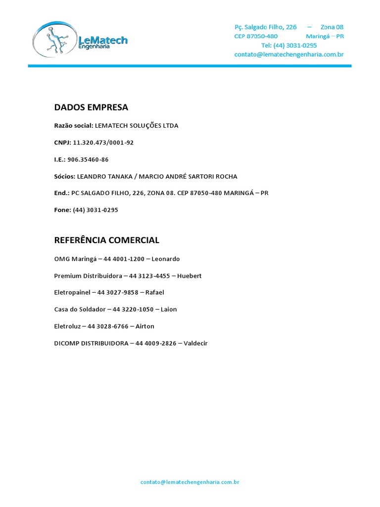 Referência Comercial PDF | PDF