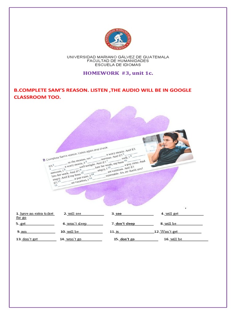 HOMEWORK #3, Unit 1c. | PDF