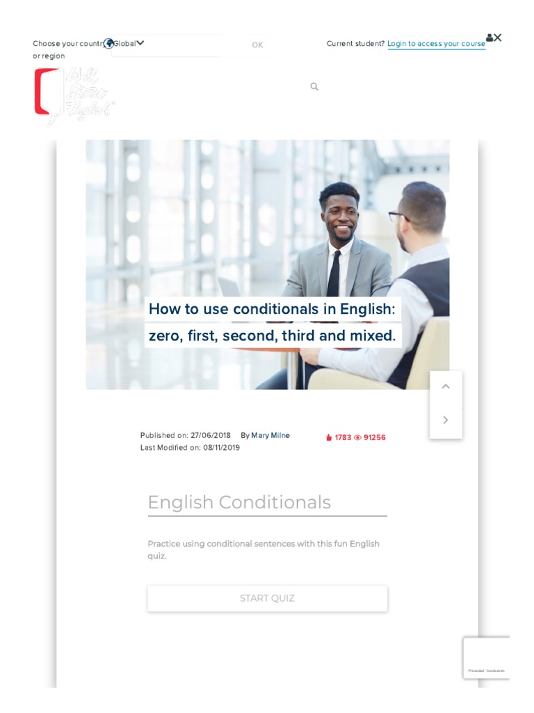 How To Use Conditionals in English - Zero, First, Second, Third & Mixed ...