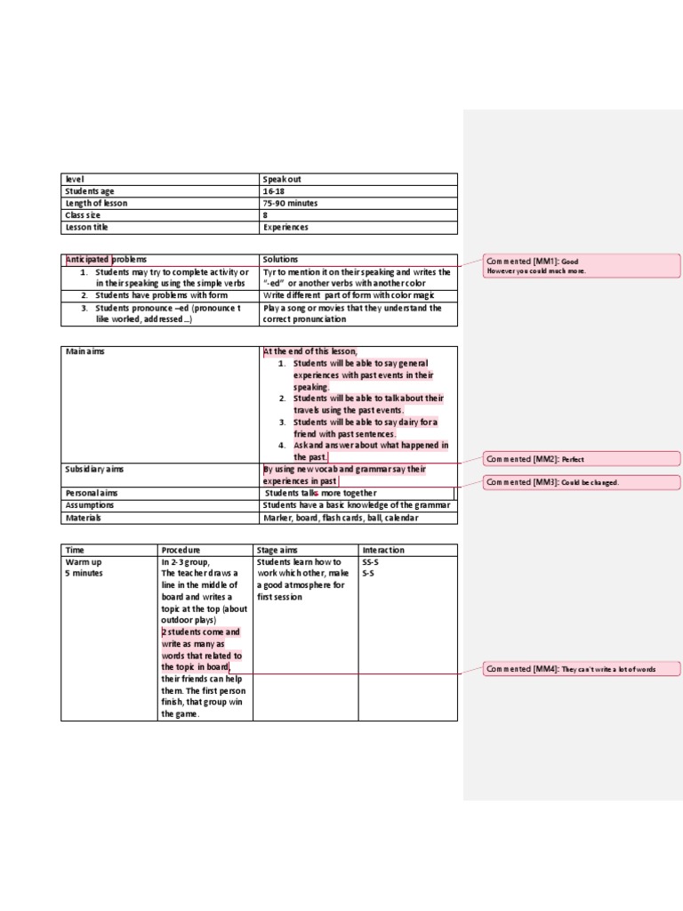 Zahra Lesson Plan 1 | PDF | Behavior Modification | Linguistics