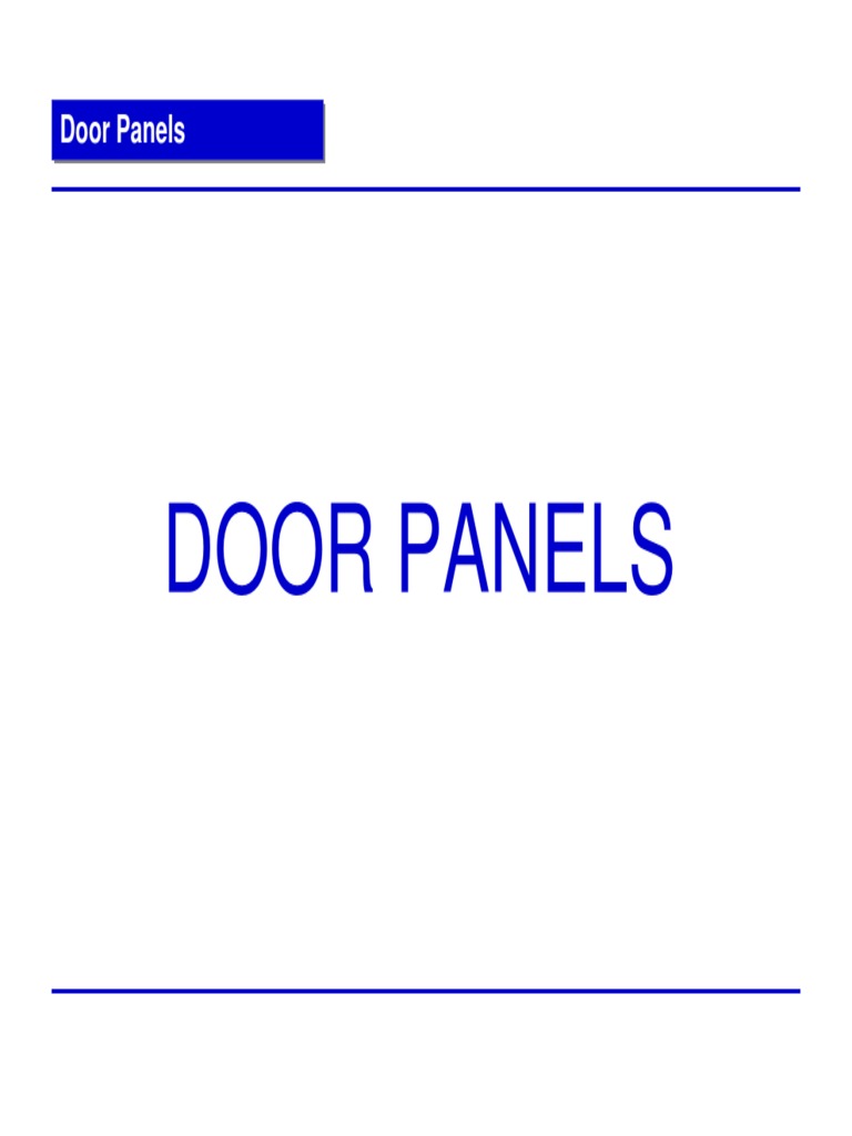 Door Panels - An Overview PDF | PDF | Door | Lamination