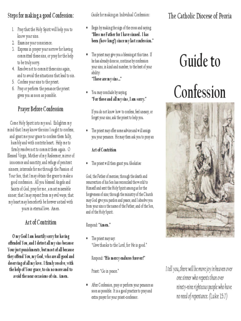 Catholic Confession Guide | PDF | Confession (Religion) | Penance