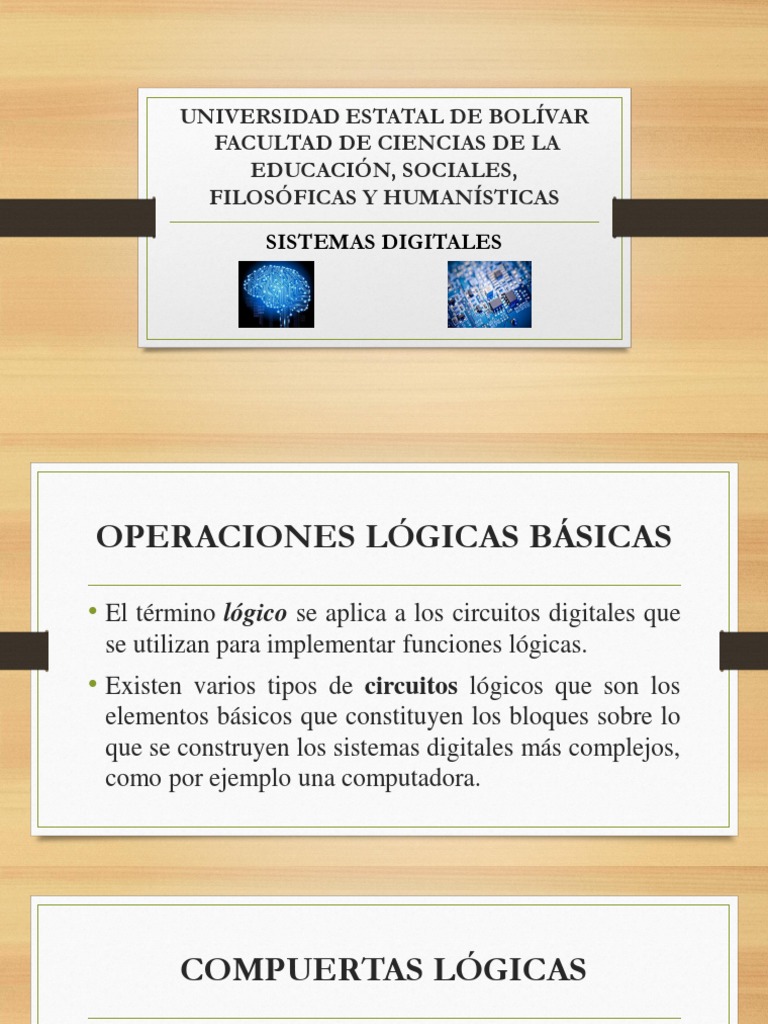 Operaciones Lógicas Básicas | PDF | Puerta lógica | Diseño electronico