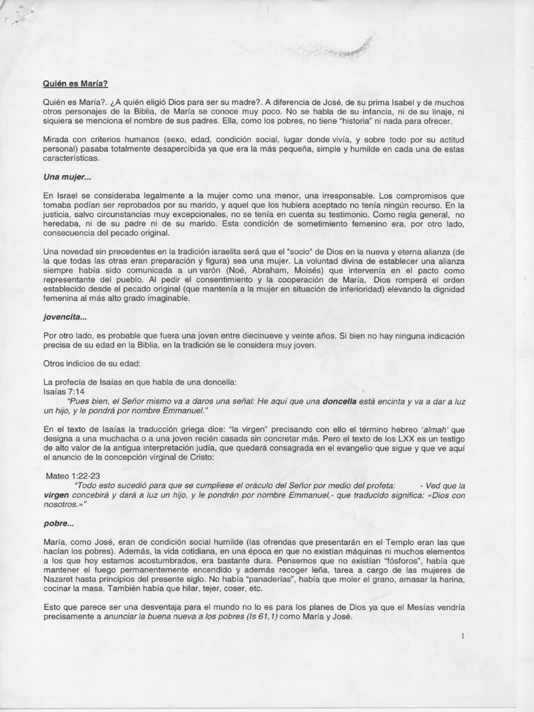 ¿Quien Es María? | PDF | María, madre de Jesús | Cristo (título)
