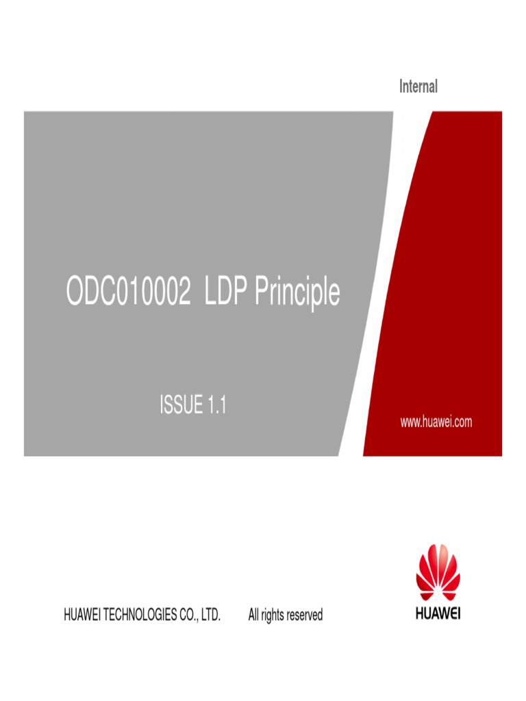 Odc010002 Ldp Principle Issue 1 Pdf Multiprotocol Label Switching Networking