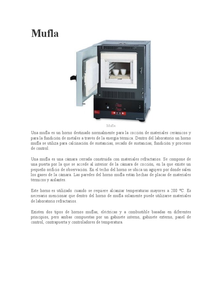 Mufla | PDF | Aislamiento térmico | Lentes