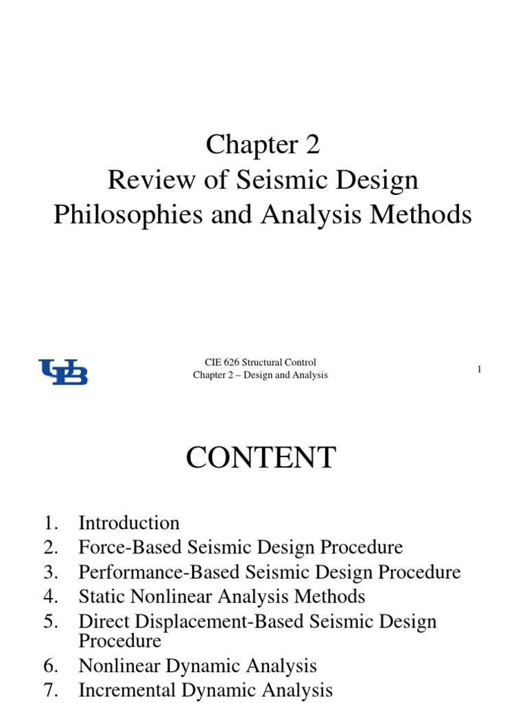 CIE626-Chapter-2-Design and Analysis | PDF | Earthquakes | Mechanics