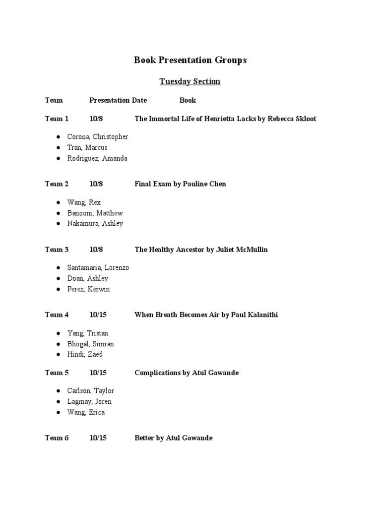 PPD Book Presentation Groups | PDF