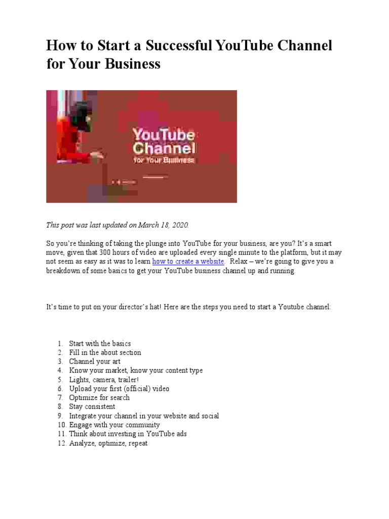 Youtube Channels | Download Free PDF | You Tube | Search Engine ...