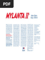 Prospecto de Mylanta II: Dosis y Usos | PDF | Tableta (Farmacia) | Acidez