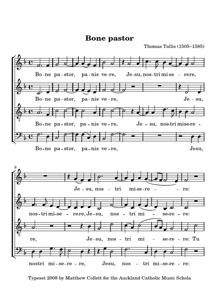 Bone - Pastor (Tallis) PDF | PDF