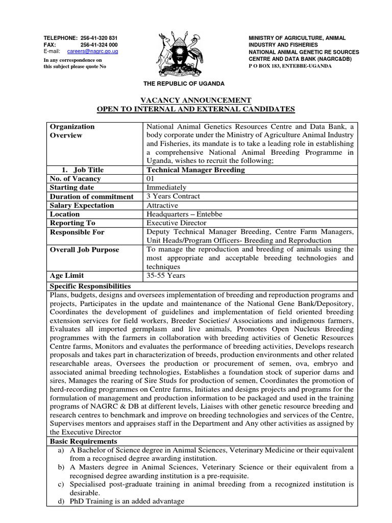 VACANCY ANNOUNCEMENT - June 2020 | PDF | Laboratories | Human Resource ...