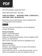 OET Writing Sample | PDF