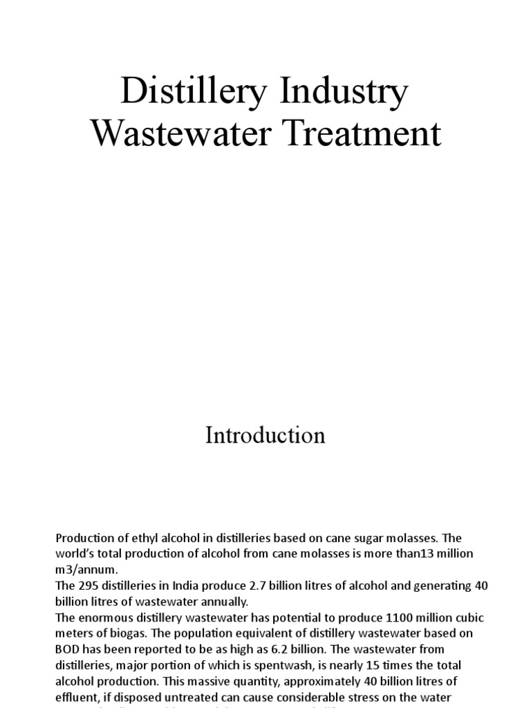 Distillery Industry Wastewater Treatment | PDF | Anaerobic Digestion ...