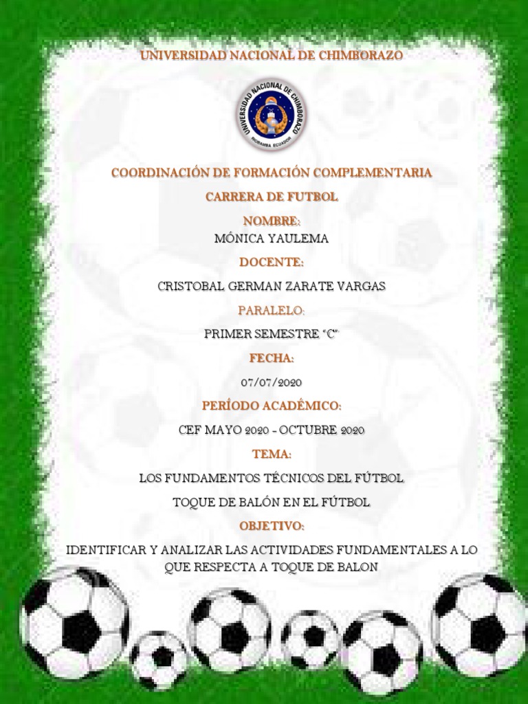 Fundamentos del Toque de Balón en Fútbol | PDF | Asociación de Futbol ...