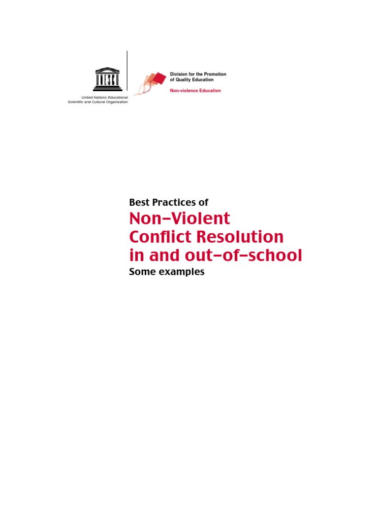 Non-Violent Conflict Resolution - Schools | PDF | Mediation | Peace Non-Violent Conflict Resolution - Schools | PDF | Mediation | Peace