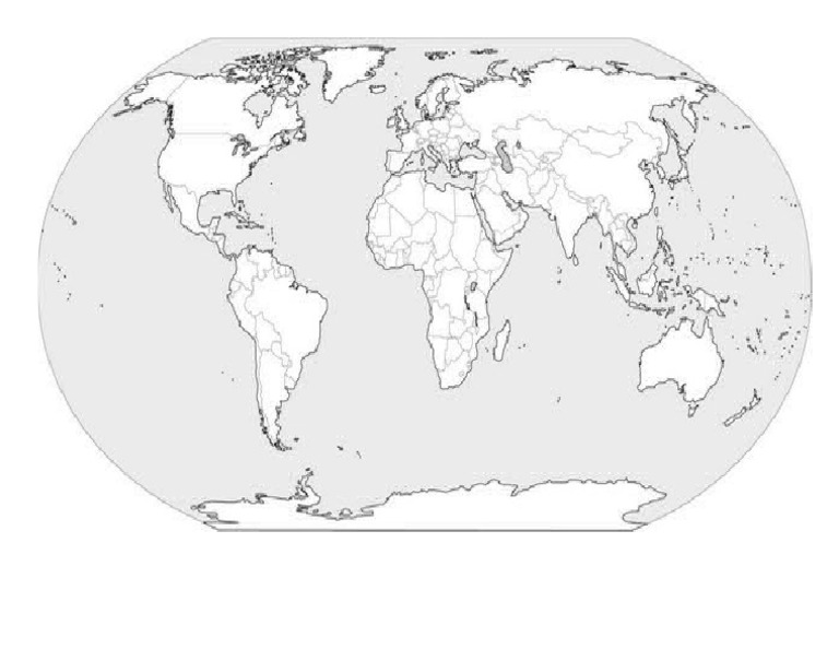 Geografía - mapamundi para colorear