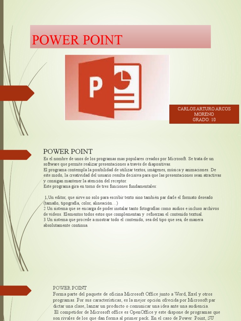 Power Point | Descargar gratis PDF | Microsoft PowerPoint | Software