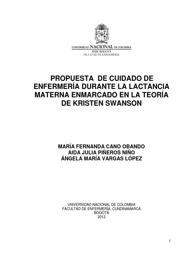 Teoria Swanson | PDF | Amamantamiento | Enfermería