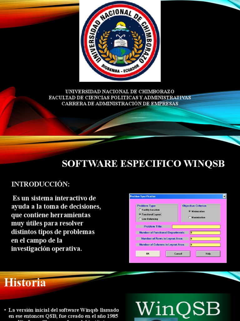 Software Especifico Winqsb | PDF | La investigación de operaciones ...