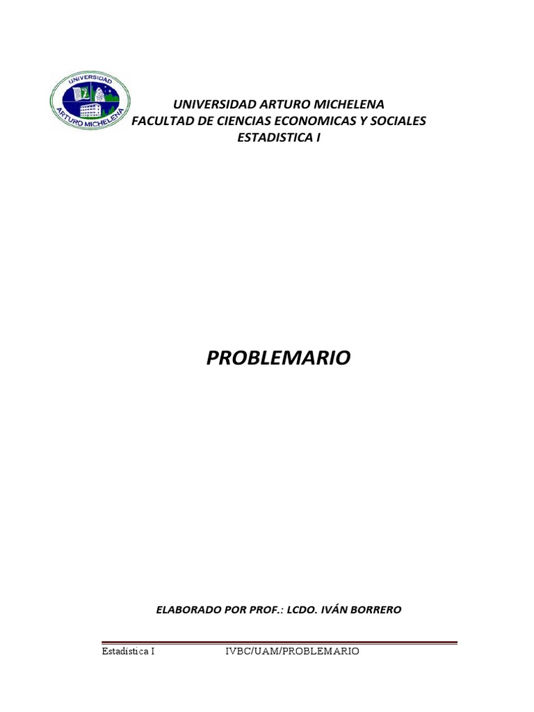 PROBLEMARIO | PDF | Muestreo (Estadísticas) | Coche