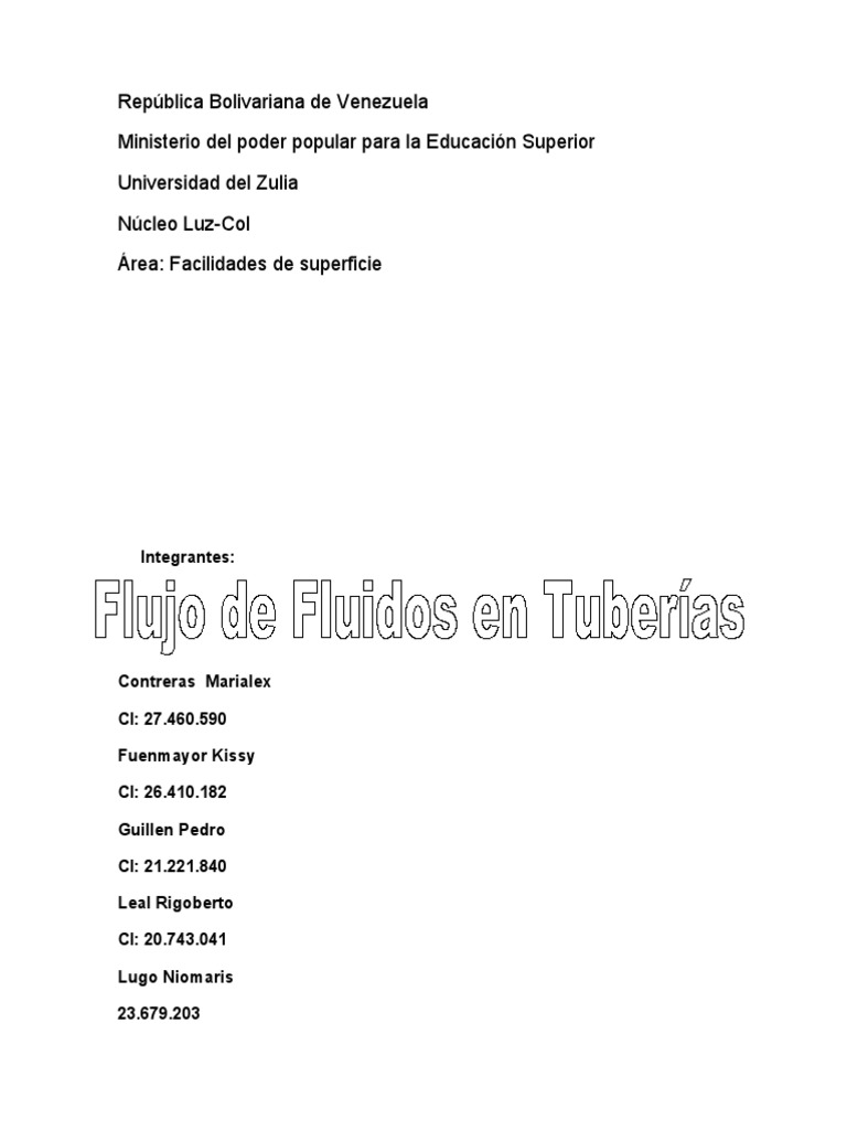 Flujos de Fluidos en Tuberias | PDF | Medición | Corriente eléctrica