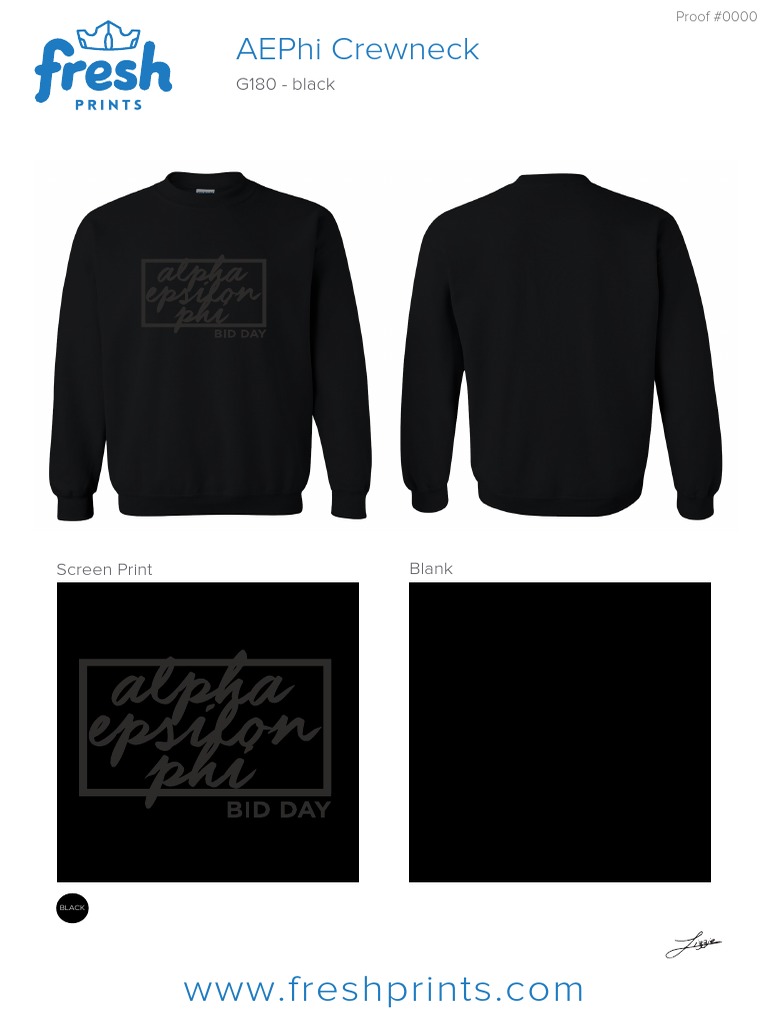 Aephi Crewneck: G180 - Black | PDF