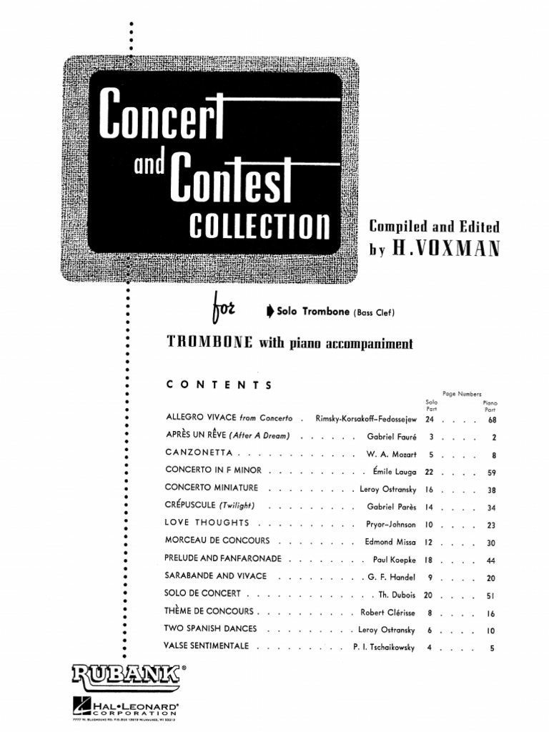 Concert and Contest Collection Trombone | PDF