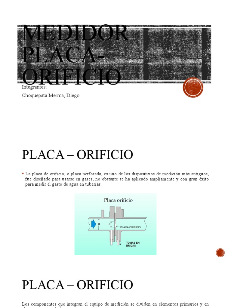 Medidor Placa - Orificio | PDF | Presión | Agua
