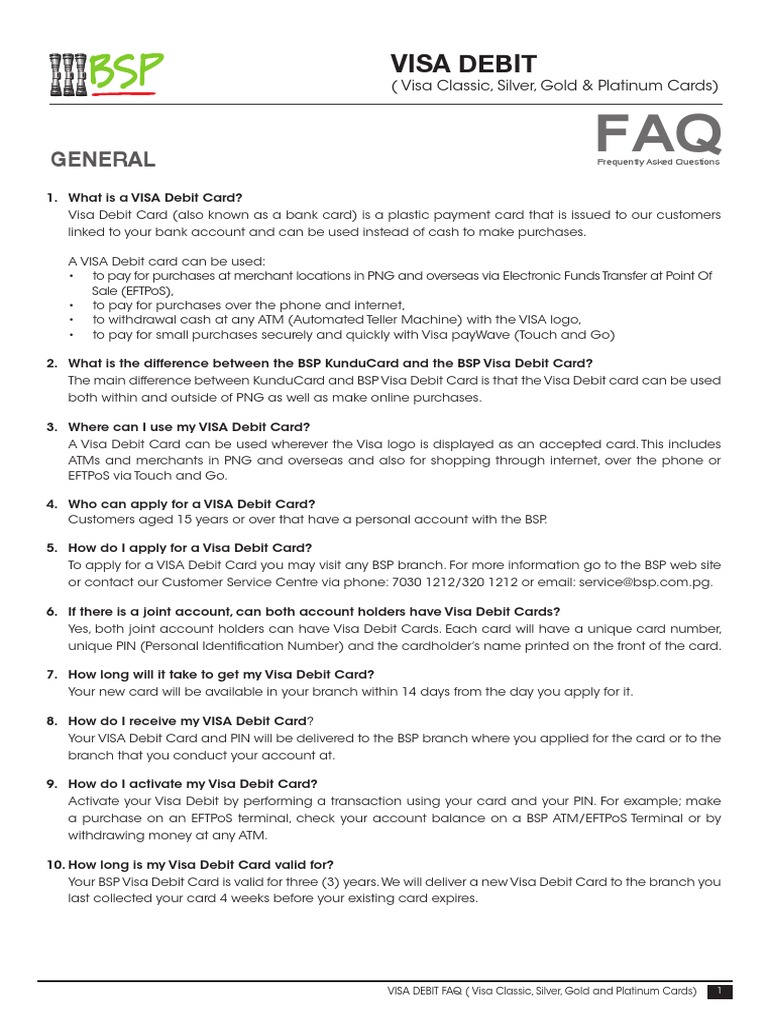 Visa-Debit Faq | PDF | Debit Card | Visa Inc.