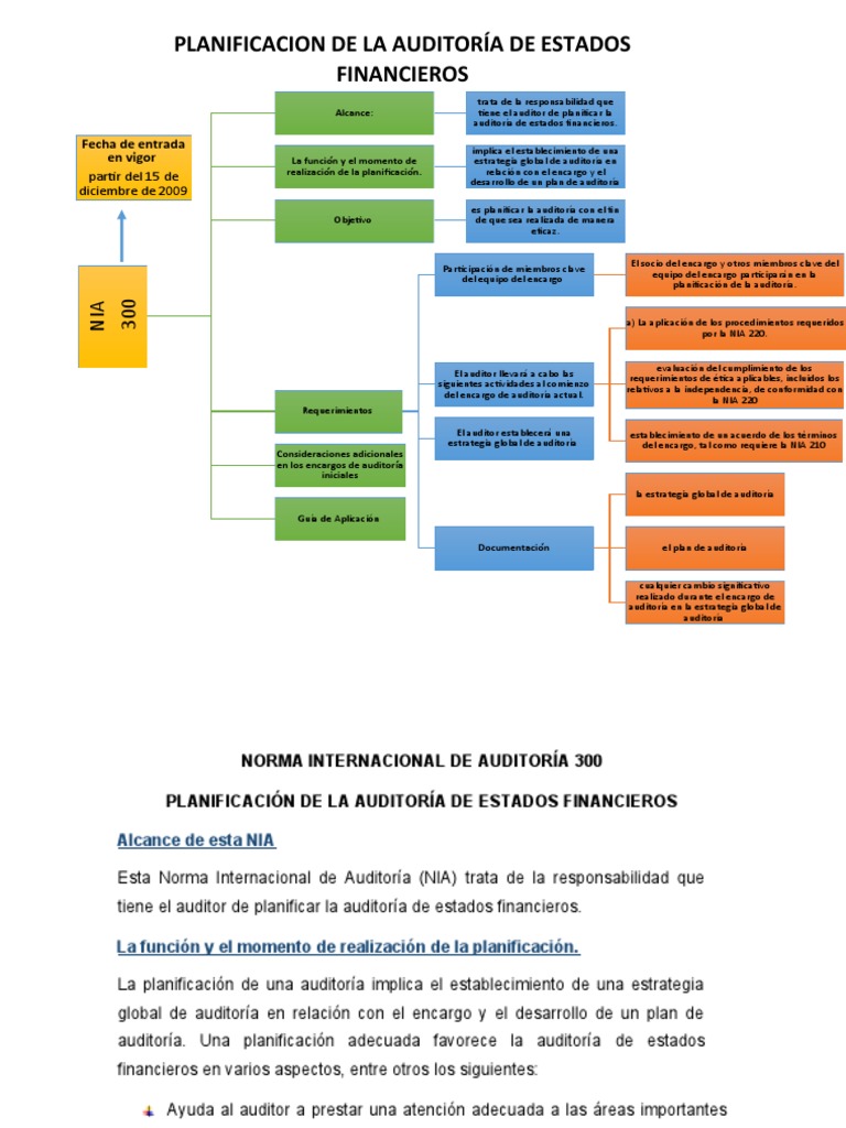 Esquema y Resumen Nia 300 | PDF | Auditoría | Contralor