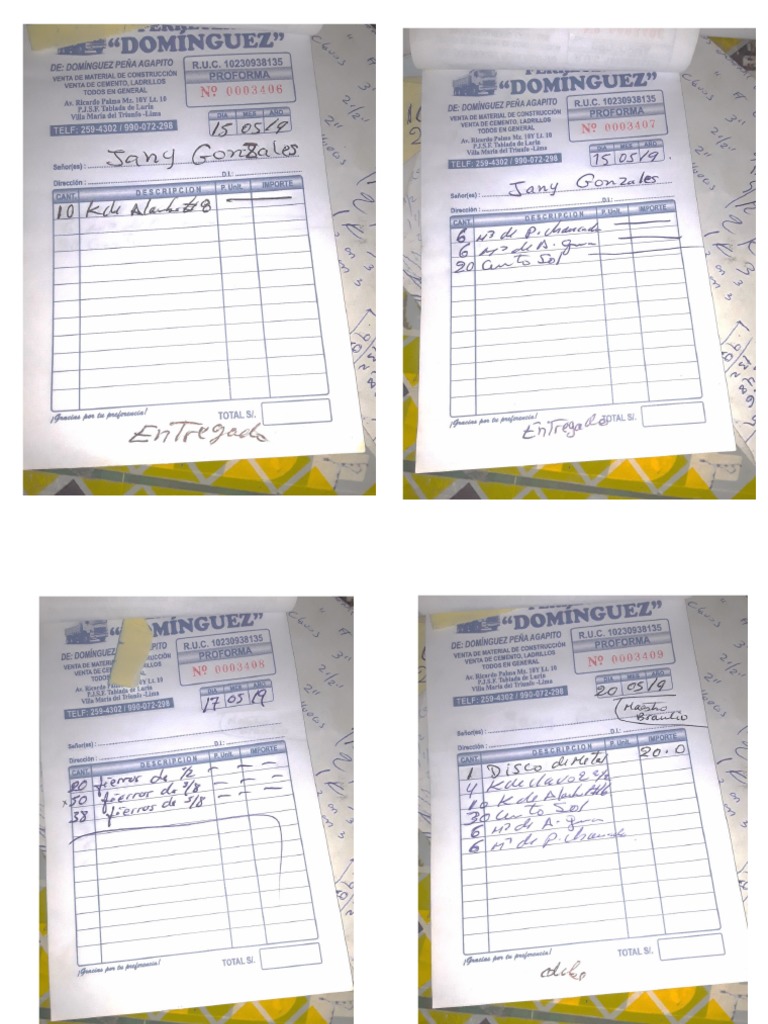 Boletas de Ferreteria | PDF