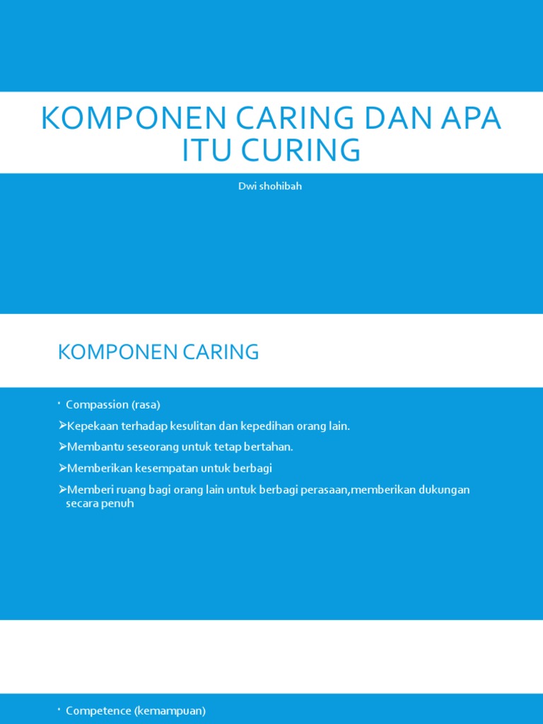 Komponen Caring Dan Apa Itu Curing | PDF