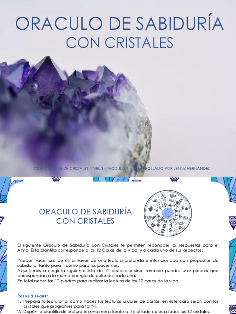 Modulo 4 - Oraculo de Cristales Con Plantilla PDF | PDF | Vida | Amor
