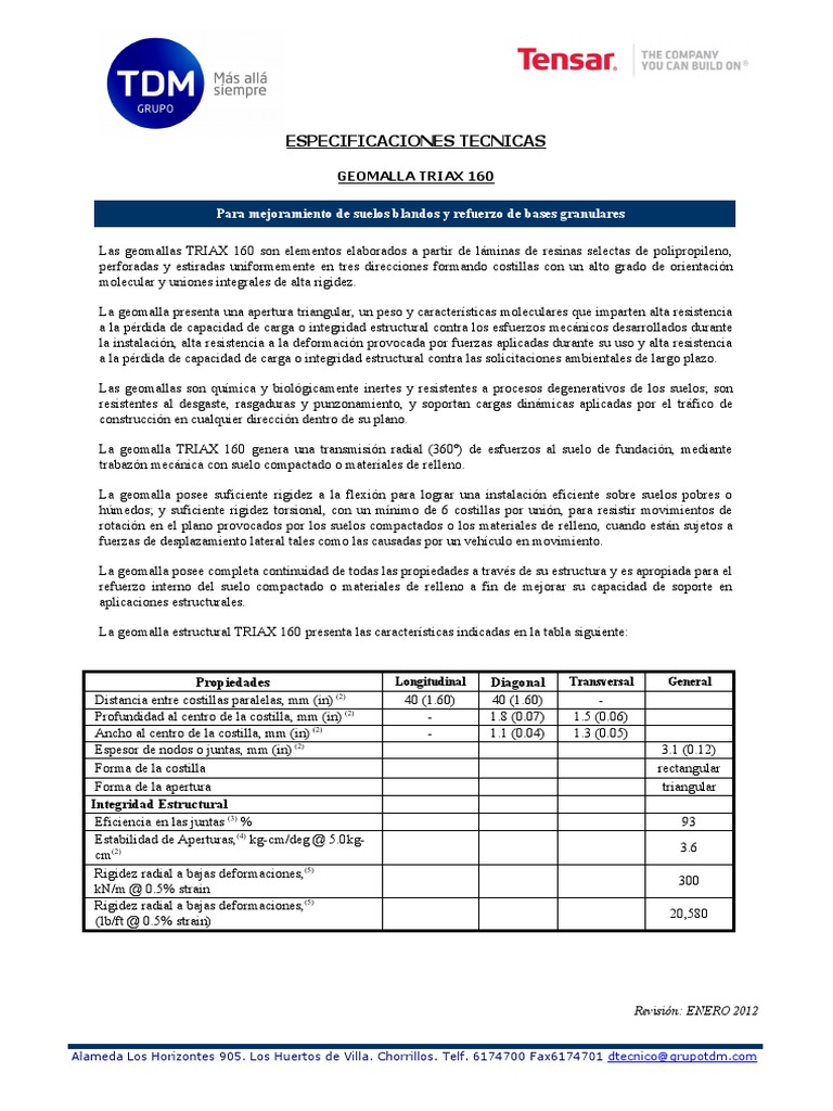 Et - GG Triax160 TDM | PDF | Rigidez | Química