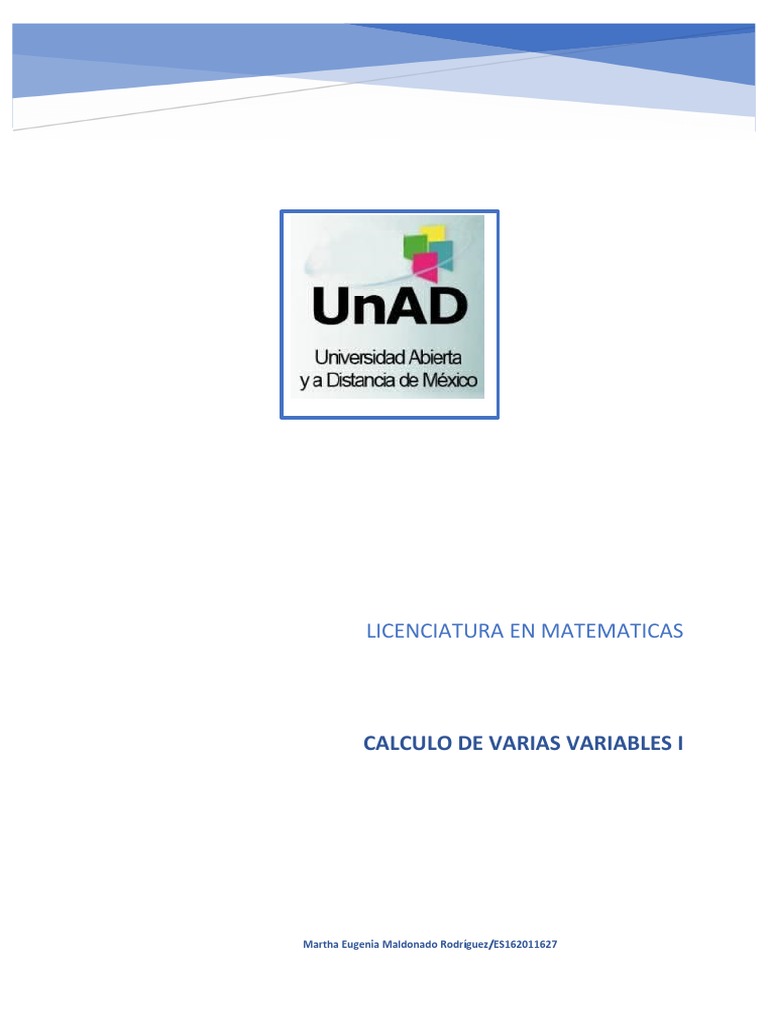 MCVV1 U1 Ea Mamr | PDF | Análisis | Análisis matemático