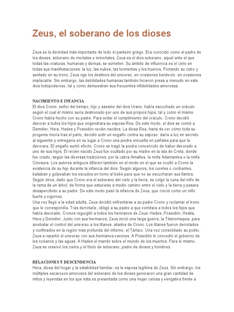 Zeus | PDF | Hera | Zeus