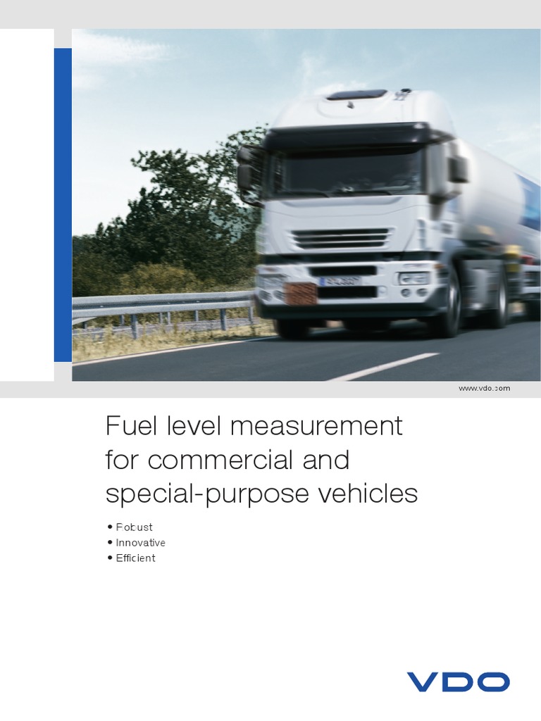 VDO Fuel Level Measurement Sensor Brochure - GB PDF | PDF | Sensor | Tanks