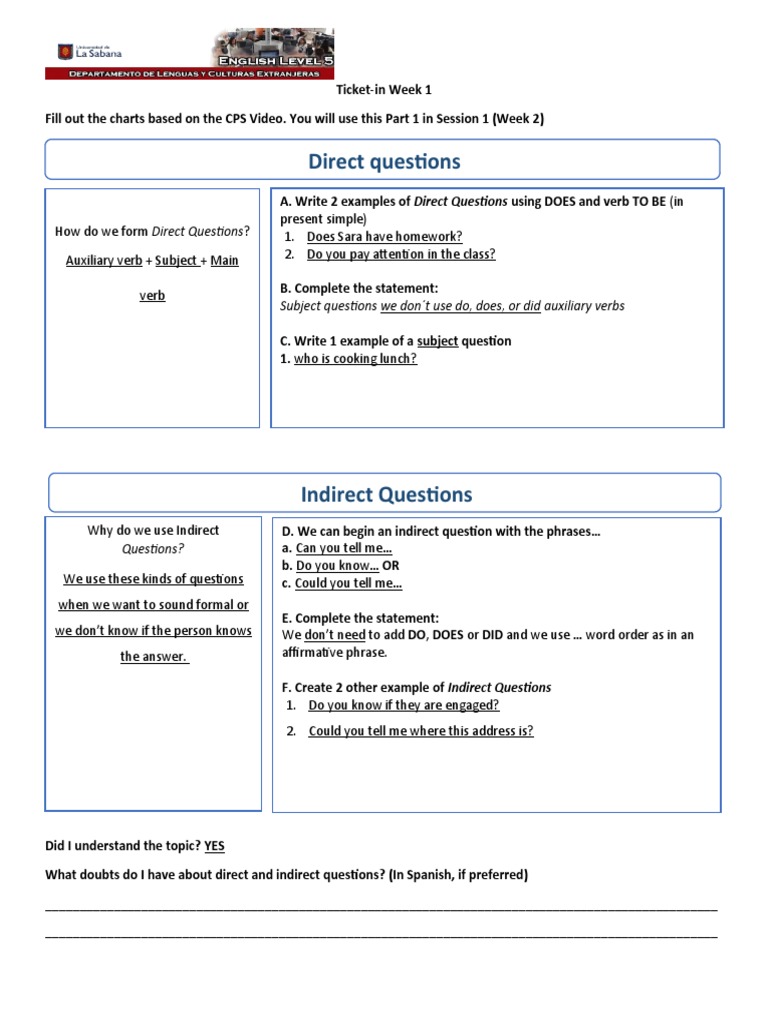 Direct Questions: Subject Questions We Don T Use Do, Does, or Did ...
