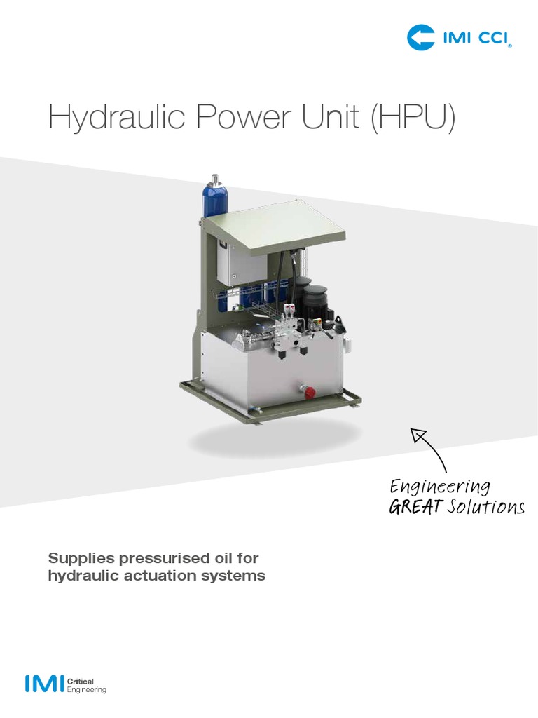 Hydraulic Power Unit (HPU) : Engineering | Download Free PDF | Pump ...