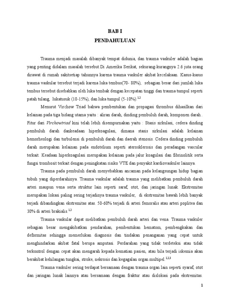 Trauma Vaskuler | PDF