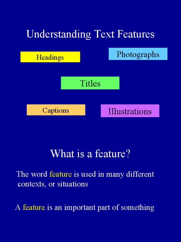 Textfeaturespowerpoint | PDF | Writing | Communication