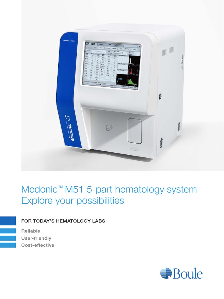 Medonic M51 5-Part Hematology System Explore Your Possibilities | PDF ...