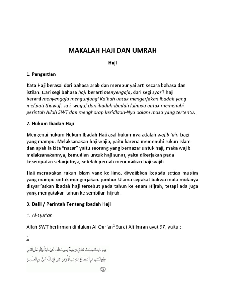 Makalah Haji Dan Umrah | PDF