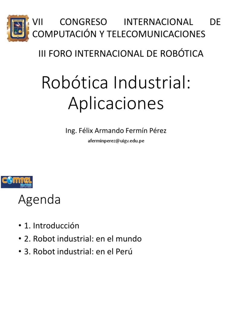 Armando Fermín - Robótica Industrial - Aplicaciones | PDF | Robot | Robótica
