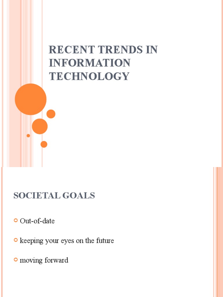 Recent Trends in Information Technology | PDF | Artificial Intelligence ...