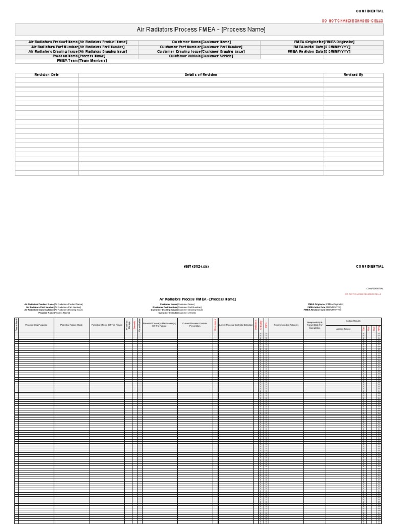 01 AR PFMEA - Template | PDF | Safety | Systems Science