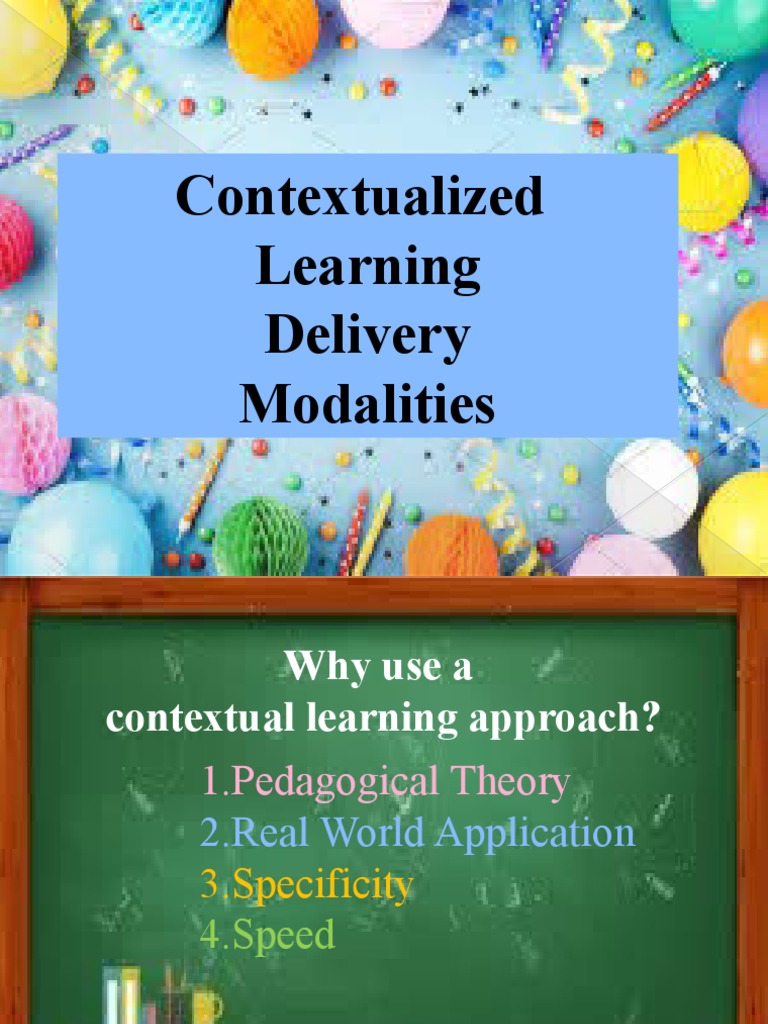 Contextualized Learning Delivery Modalities | PDF | Educational ...