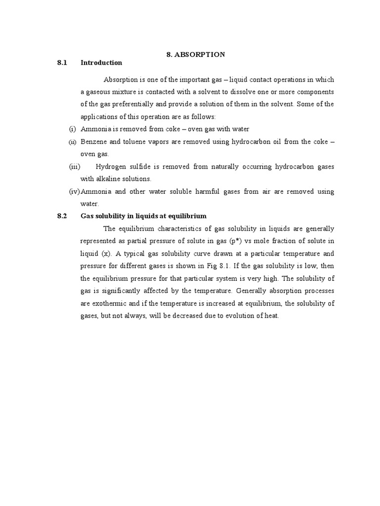 Mass Transfer Part 8 | PDF | Solubility | Solution